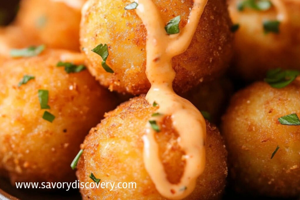 Cheesy Yuca Balls with a Chipotle Mayo – Savory Discovery