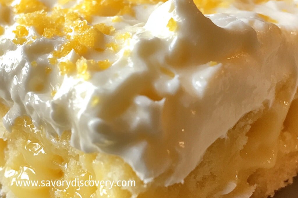 Lemon Poke Cake - Savory Discovery