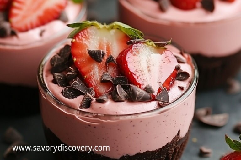 Strawberry Chocolate Mousse Cups – Savory Discovery