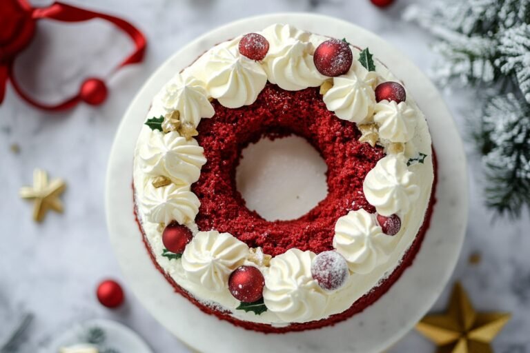 Red Velvet Wreath Cake - Savory Discovery