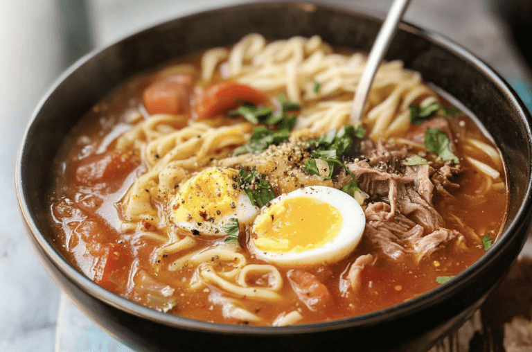 Tomato Egg Beef Noodle Soup – Savory Discovery