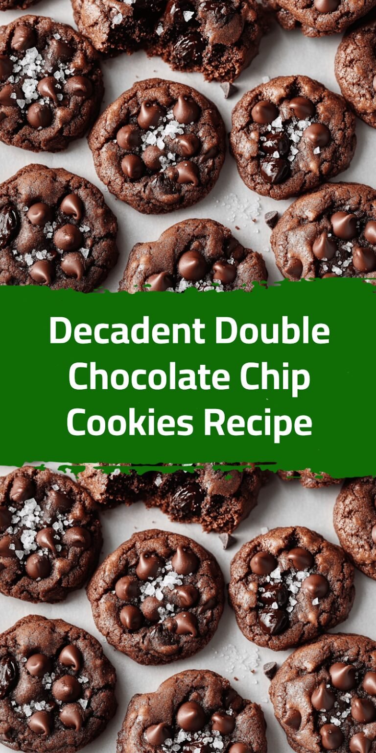 Decadent Double Chocolate Chip Cookies Recipe - Savory Discovery