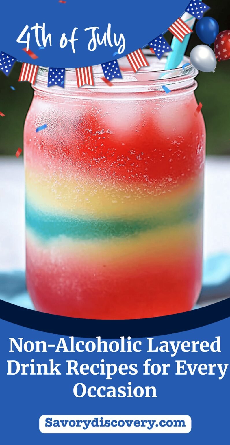 Colorful Layered Drinks You Can Make Without Alcohol