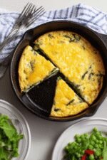 A Simple Spring Veggie and Cheese Frittata