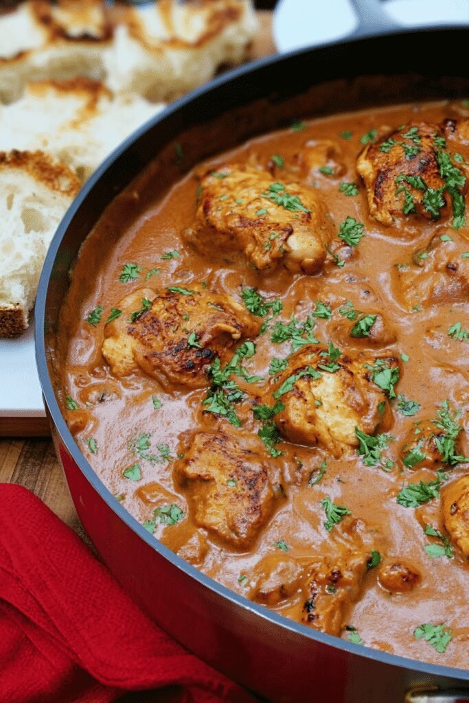Hungarian Chicken Paprikash with a Creamy Skillet Sauce