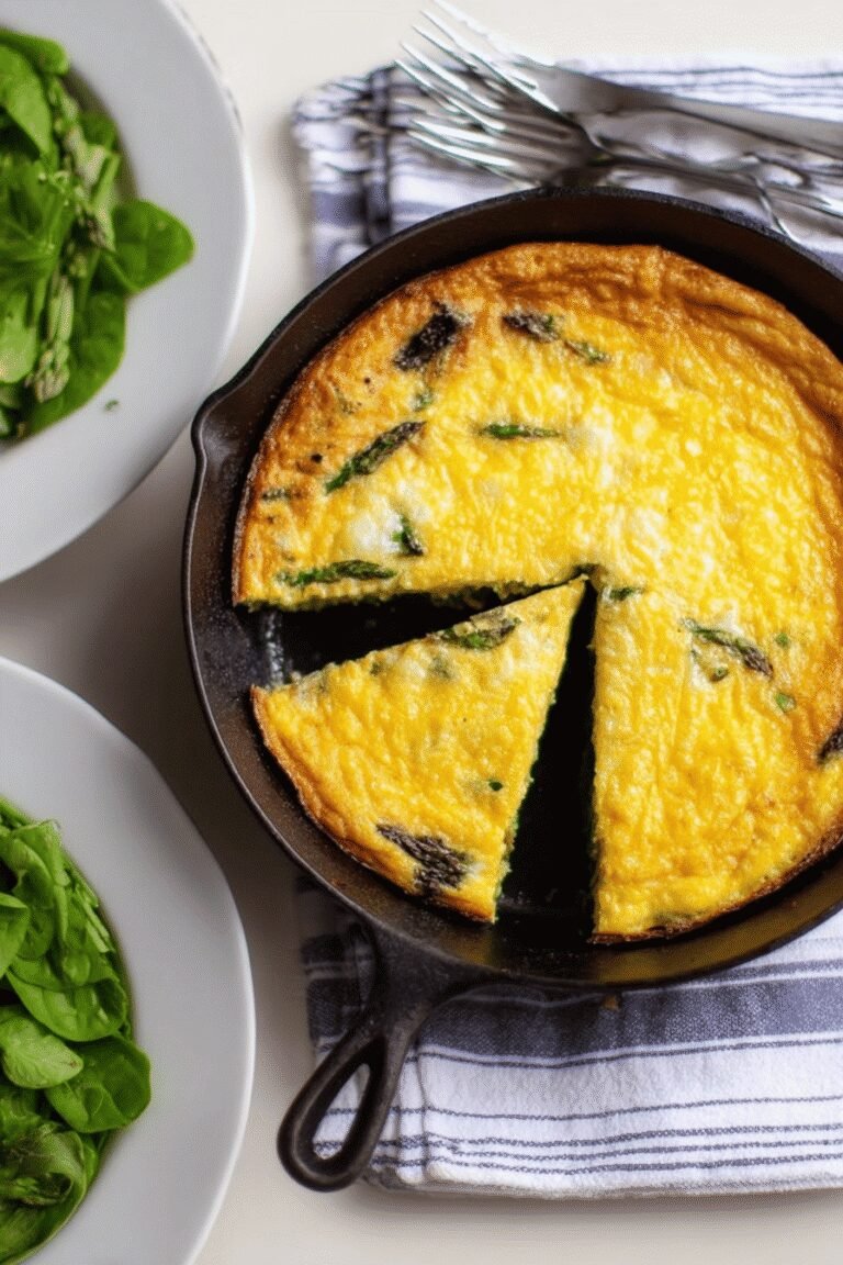 A Simple Spring Veggie and Cheese Frittata