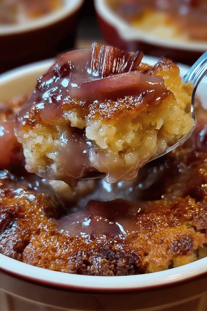 Sticky Rhubarb Pudding Delight – Savory Discovery