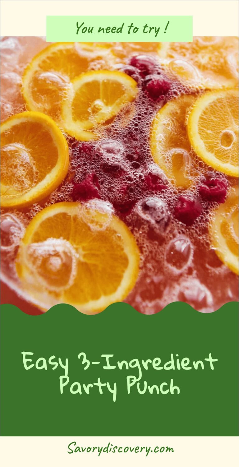 Easy 3-Ingredient Party Punch - Savory Discovery