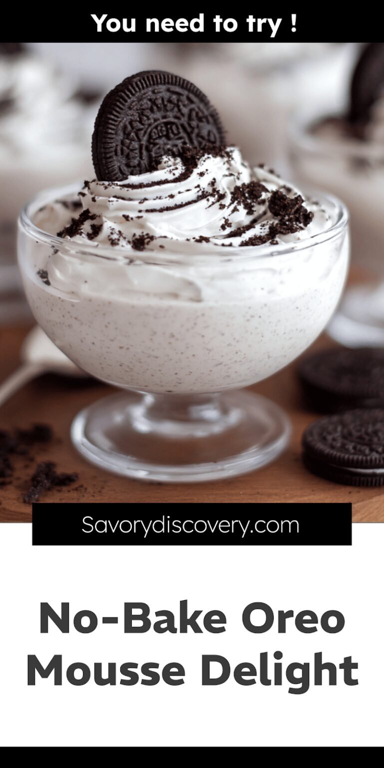 Easy No Bake Oreo Mousse for a Sweet Treat