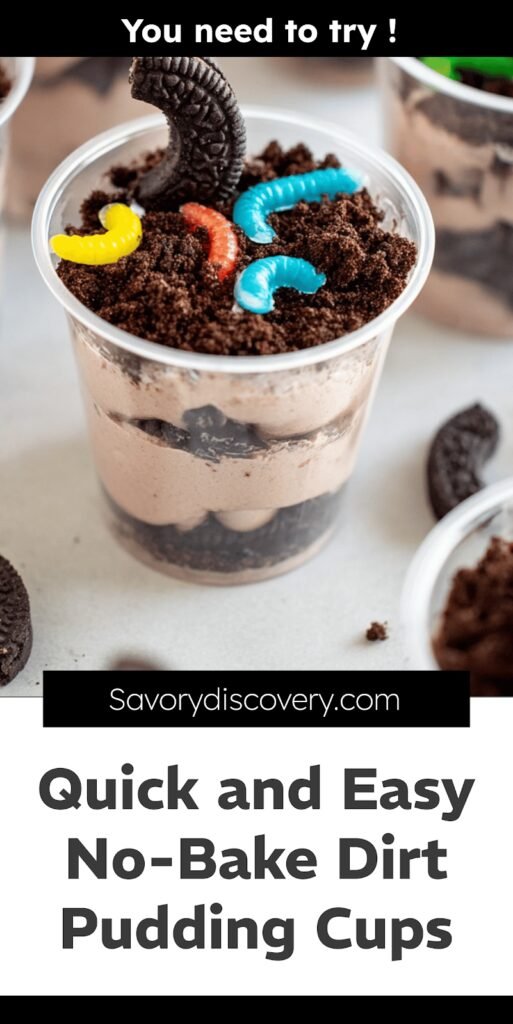 Quick and Easy No-Bake Dirt Pudding Cups – Savory Discovery