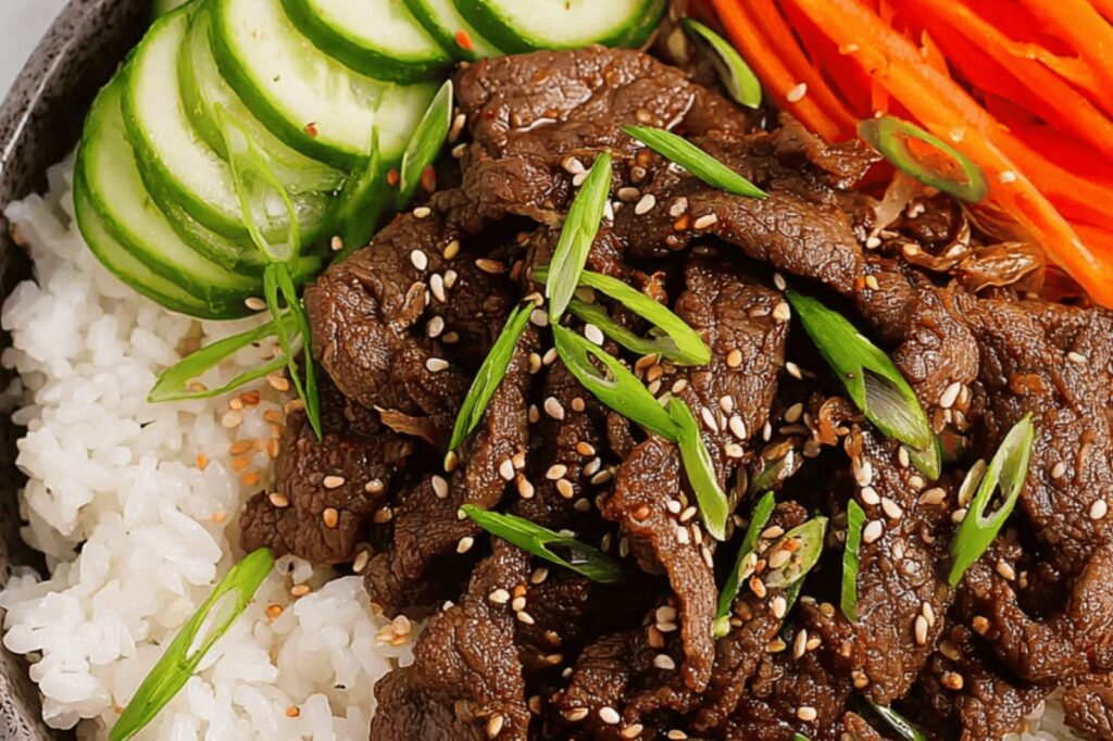 Easy Beef Bulgogi Rice Bowls - Savory Discovery
