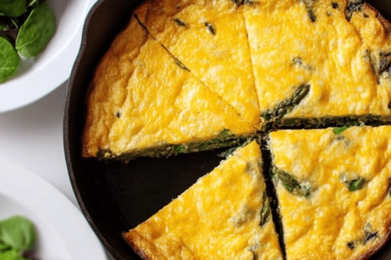 A Simple Spring Veggie and Cheese Frittata