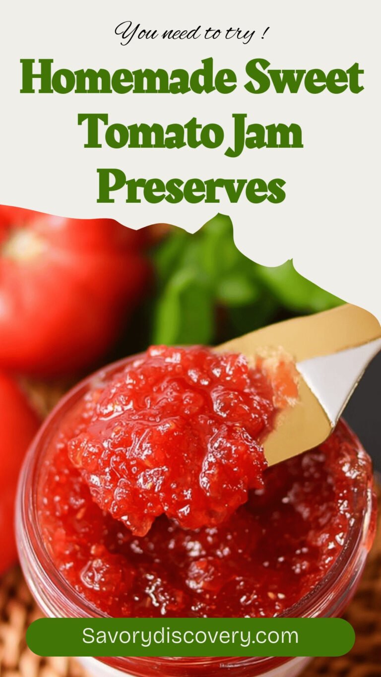 Homemade Sweet Tomato Jam Preserves - Savory Discovery