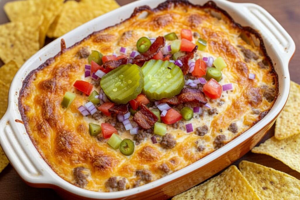 Creamy Cheeseburger Dip Recipe - Savory Discovery