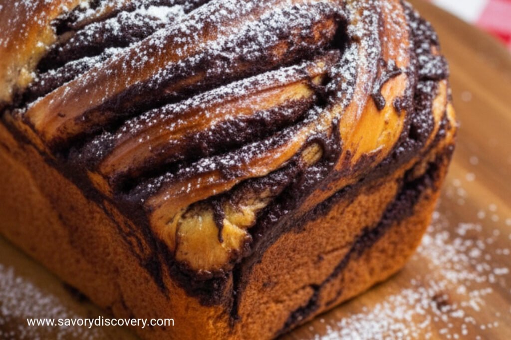 Chocolate Swirl Christmas Babka - Savory Discovery