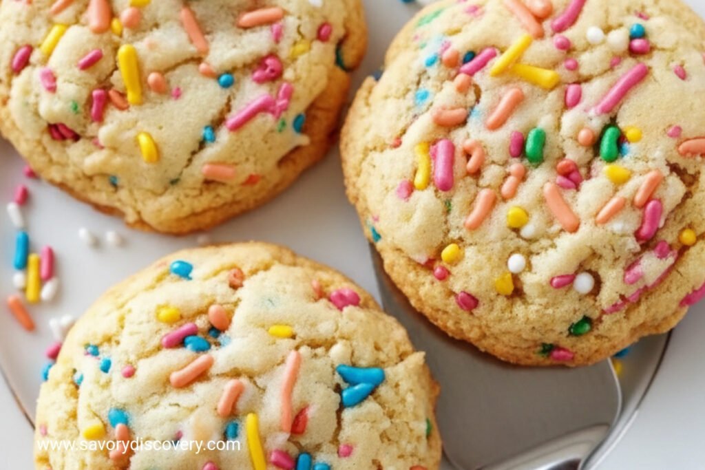 Four-Ingredient Festive Cake Mix Cookies - Savory Discovery