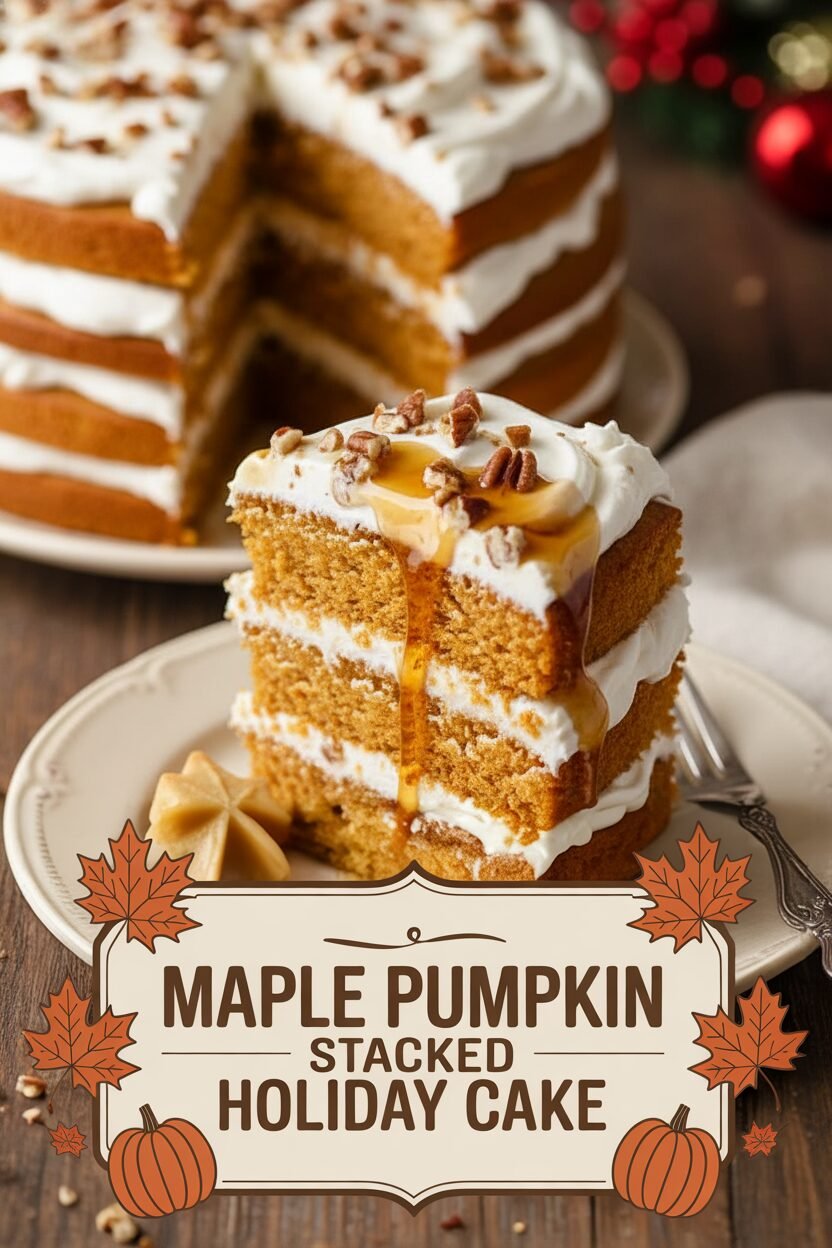 Maple Pumpkin Stacked Holiday Cake – Savory Discovery