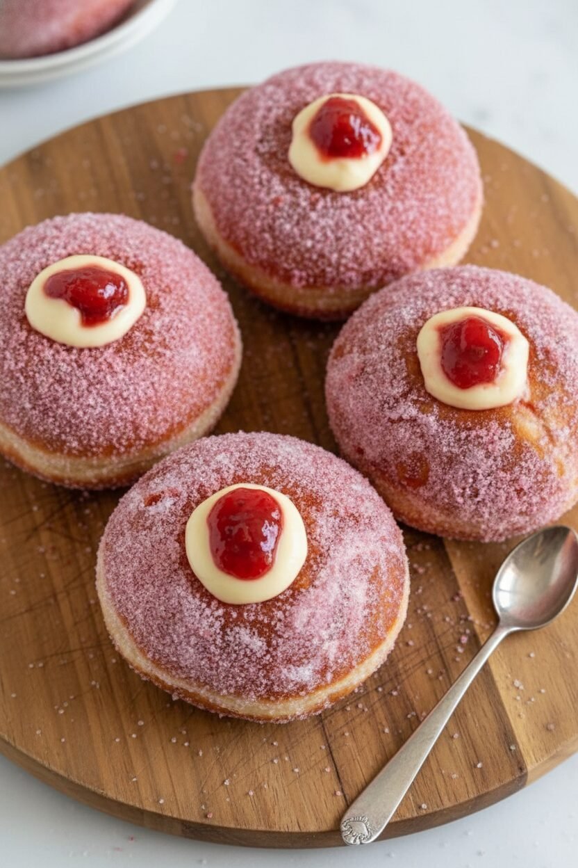 Strawberry Snowglobe Doughnut Delights – Savory Discovery