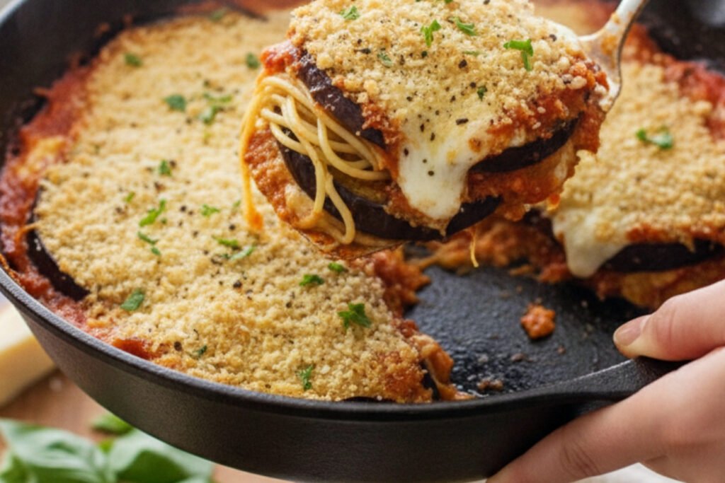 Easy One-Pan Eggplant Parmesan (No Frying Needed) - Savory Discovery