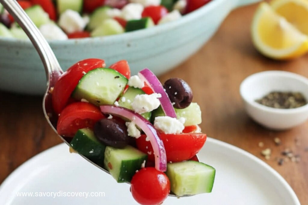 How to Make a Classic Greek Salad with Feta