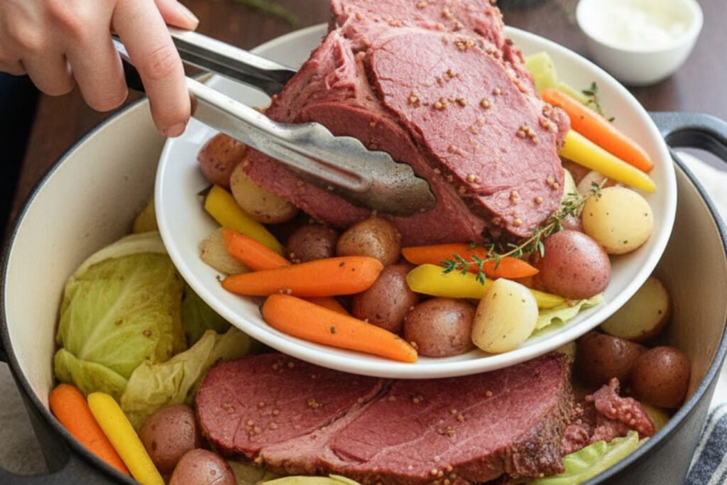 The Best Slow Cooker Corned Beef and Cabbage - Savory Discovery