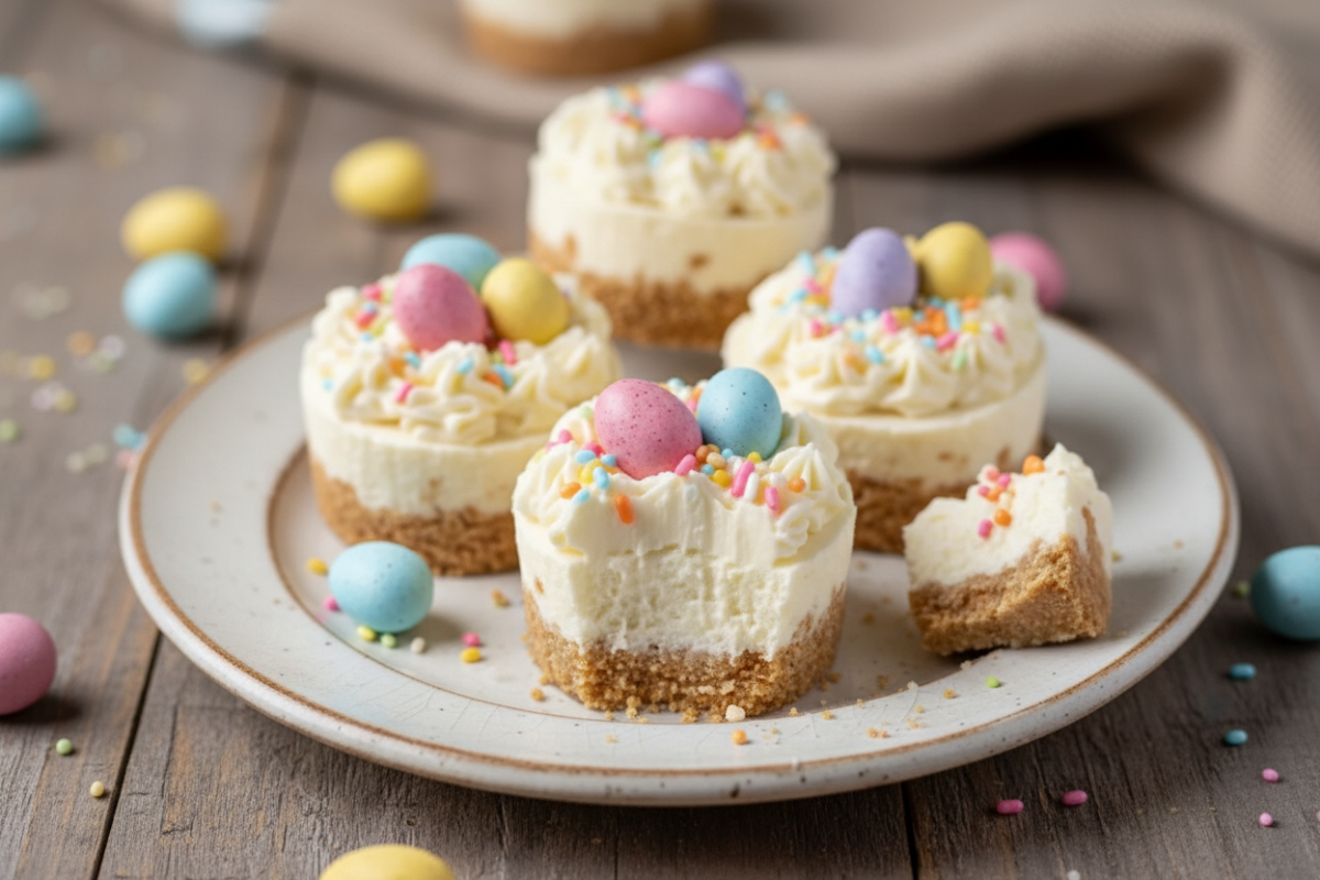 Springtime Mini Cheesecakes: A Creamy No-Bake Easter Treat - Savory ...