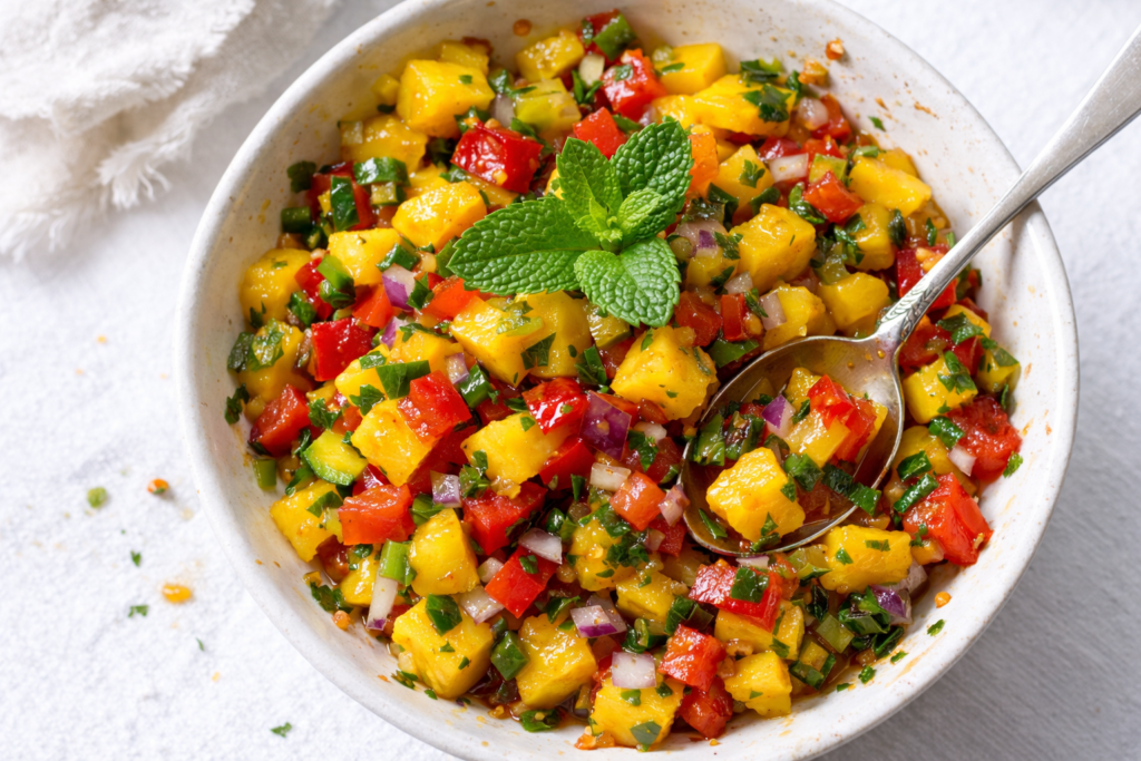 Fresh Mango Salsa Recipe with Lime and Cilantro