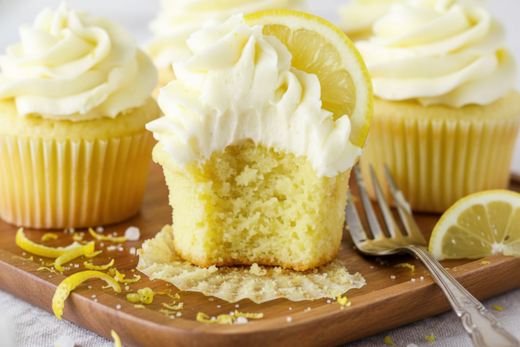 The Fluffiest Lemon Cupcakes with Creamy Lemon Frosting